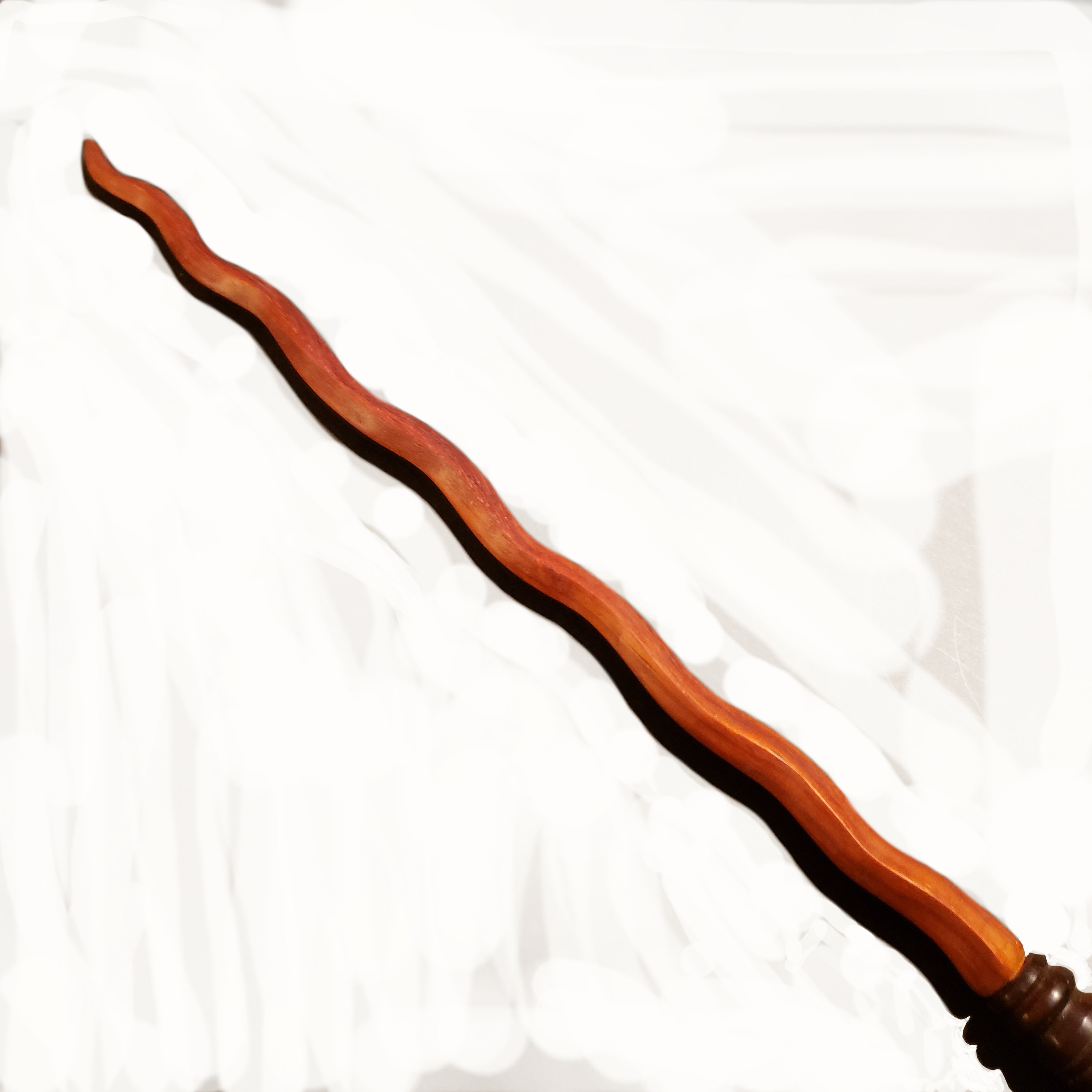 Unique Iron Wood and Padauk Wand. Druid Pagan Ritual Wand. Witch Wizard ...