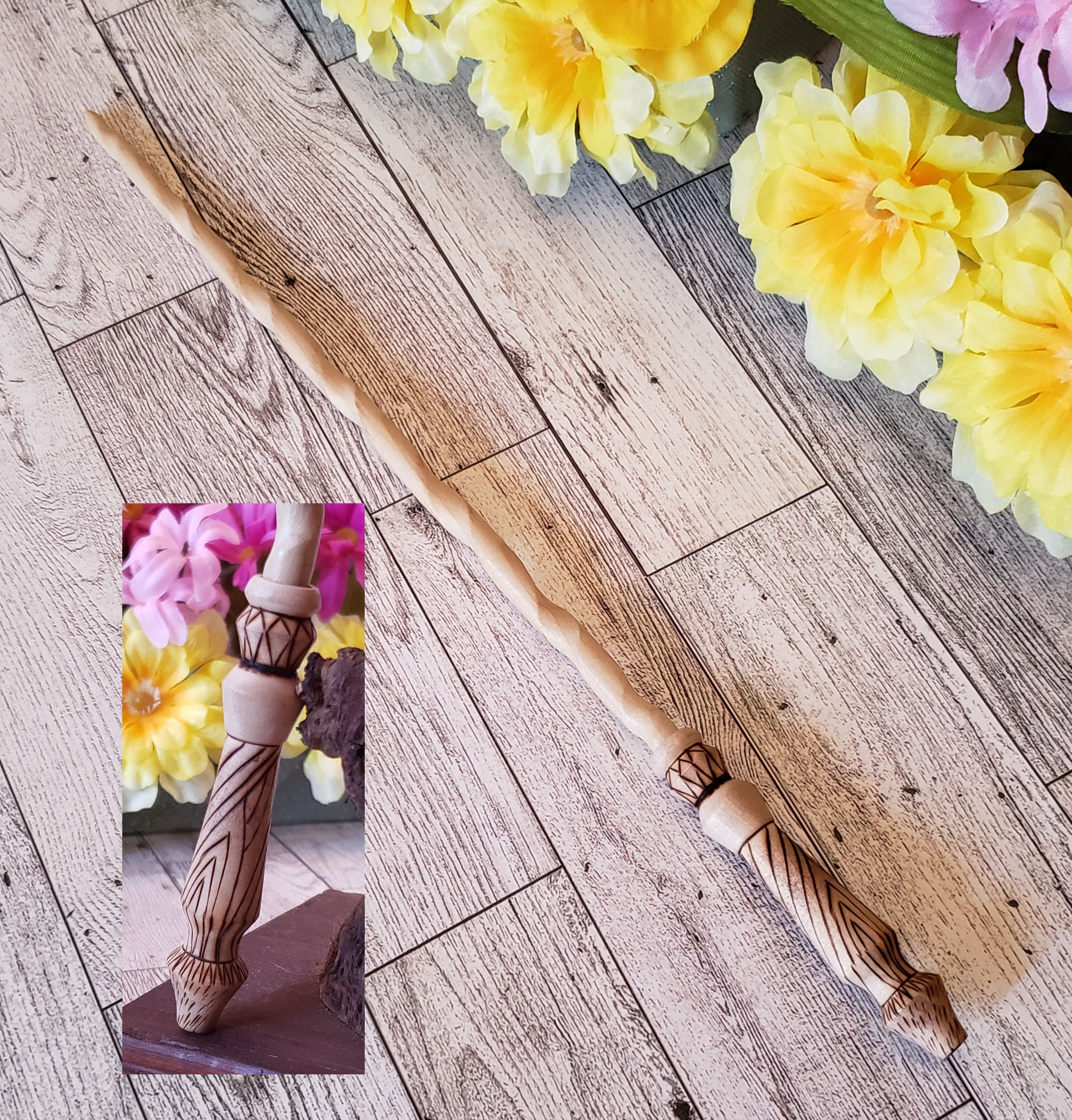 Unique Poplar Unicorn Horn Ritual Magic Wand 14.5 discount Wand - Etsy