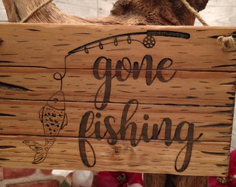 Fishing Wood Sign - Etsy