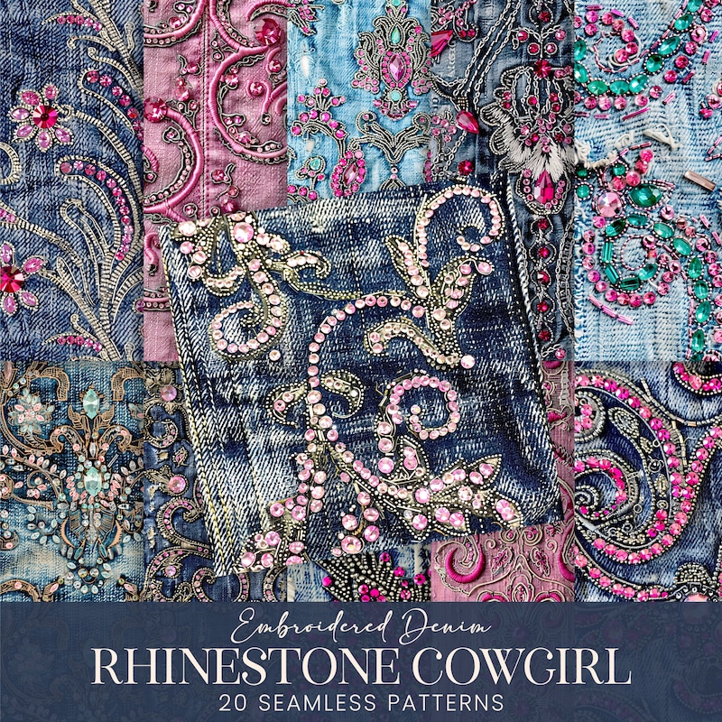 Rhinestone Print Fabric - Etsy