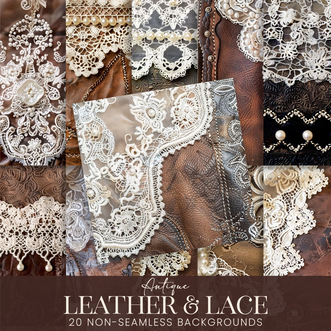 Antique Leather and Lace Backgrounds, Western Cowboy Printable Wedding ...