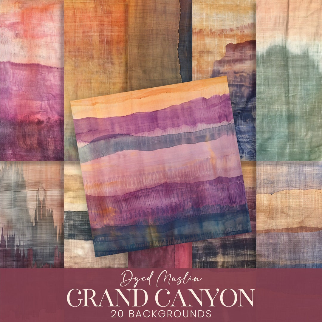 Abstract Dyed Muslin Cloth Backgrounds, Grand Canyon Ecoprint Fabric ...
