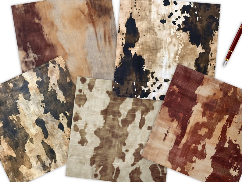 Western Cowprint Dyed Muslin Backgrounds, Rustic Cowhide Print Cloth ...