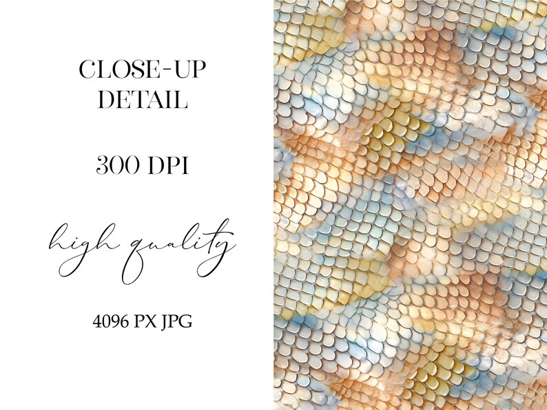 Pastel Snakeskin Digital Papers, Shimmery Animal Print Seamless ...