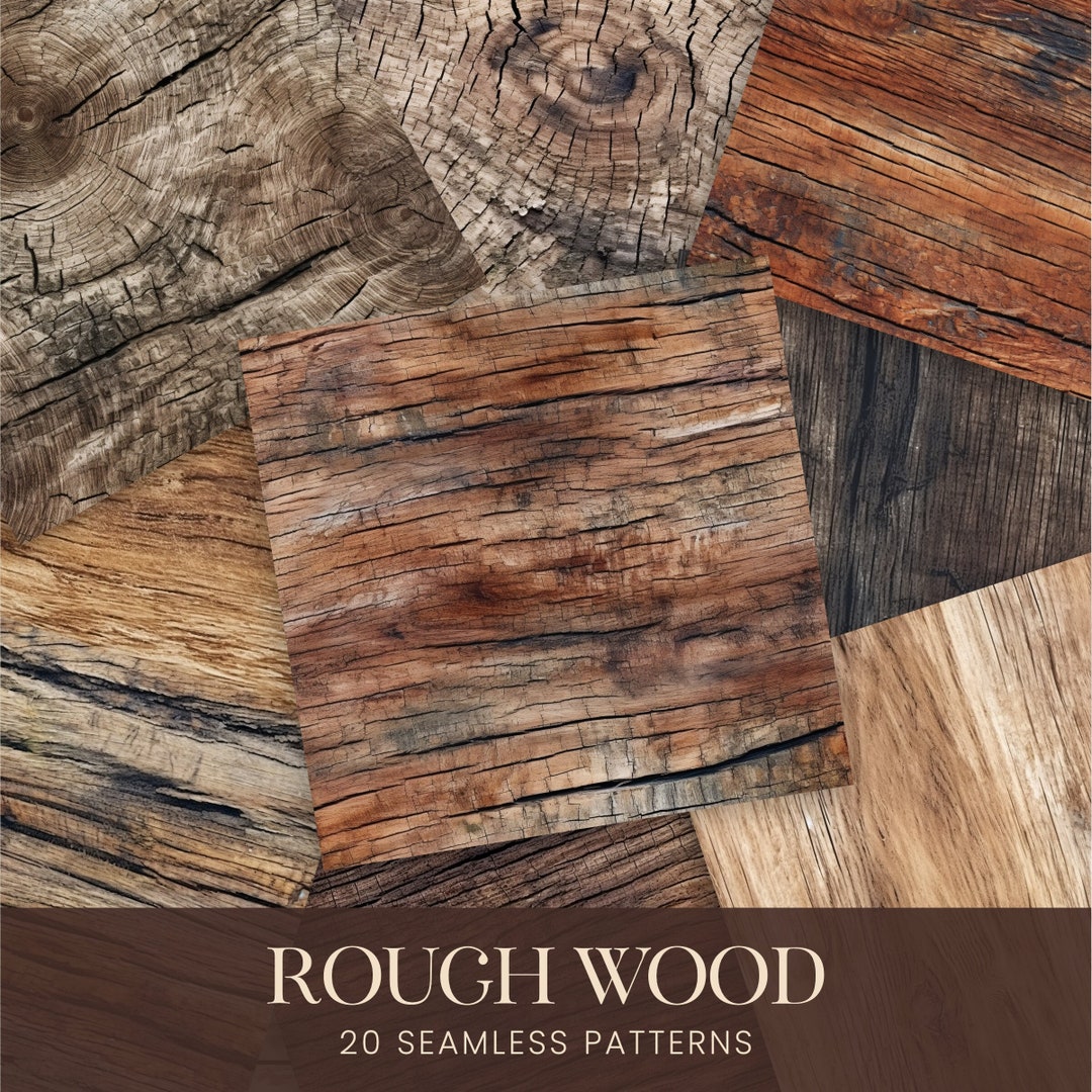 Rough Wood Seamless Patterns, Distressed Farmhouse Watercolor Digital ...