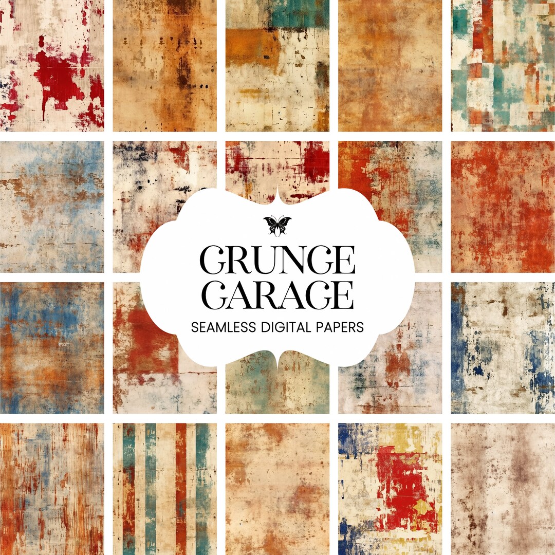 Grunge Garage Seamless Patterns Distressed Plaster Digital - Etsy