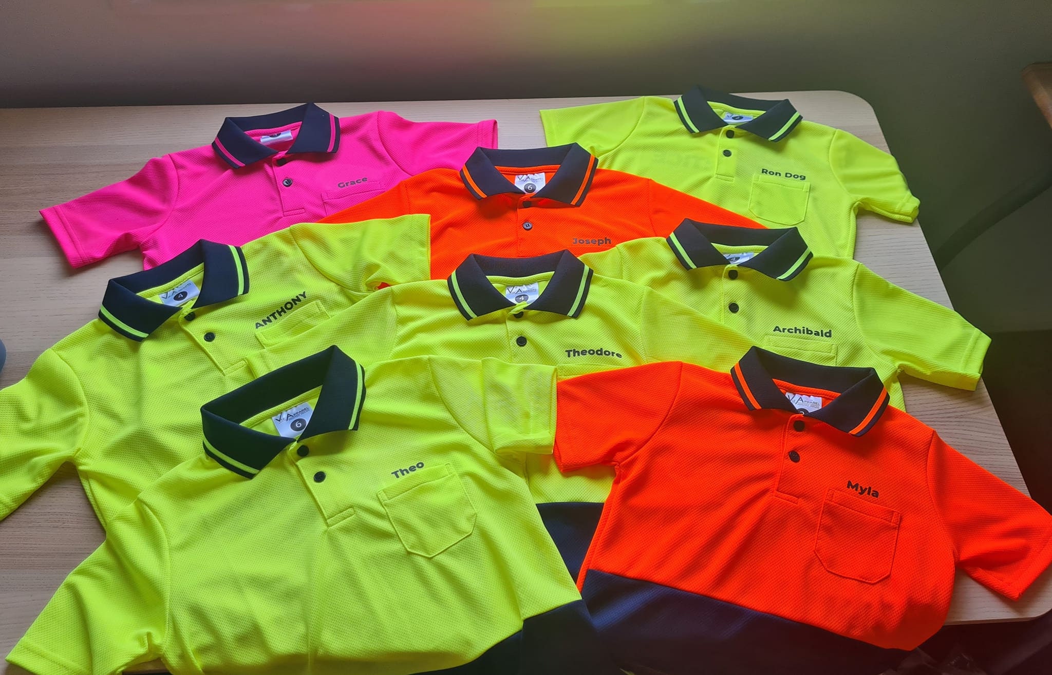 Dad's Apprentice Name on Pocket : Kid Hi-vis Polo - Etsy Australia