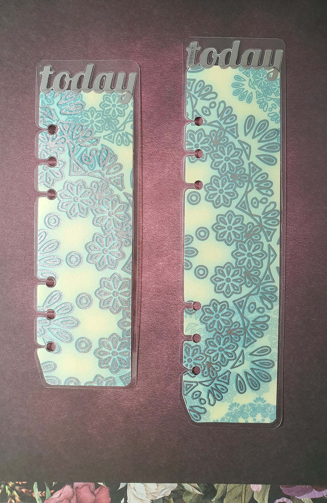 Planner Page Marker Book Mark A5 Personal Silver Foil Lace - Etsy