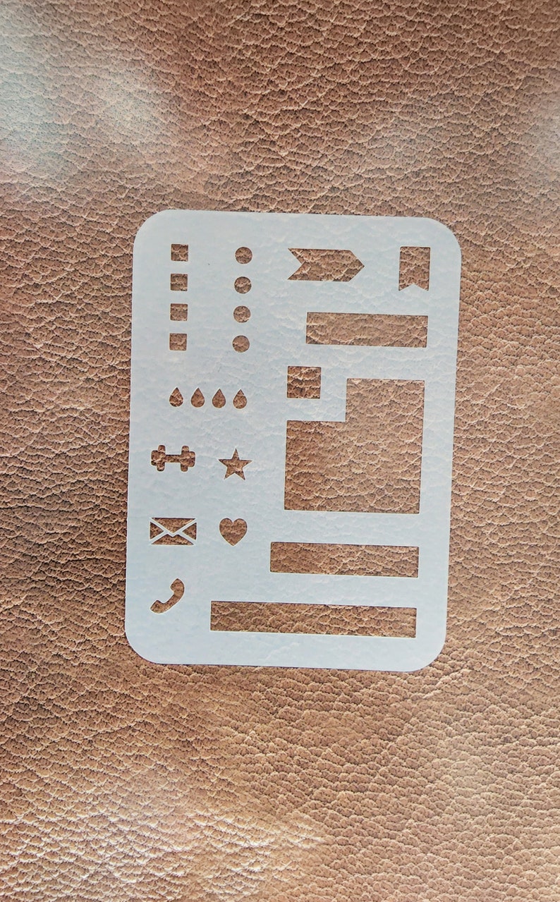 Jibun Techo Stencil: Mini B6 Planner Icons - Etsy