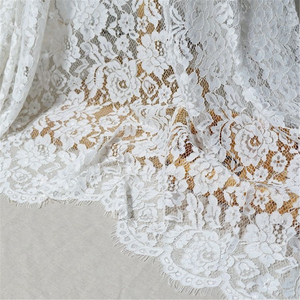 French Lace Fabric - Etsy