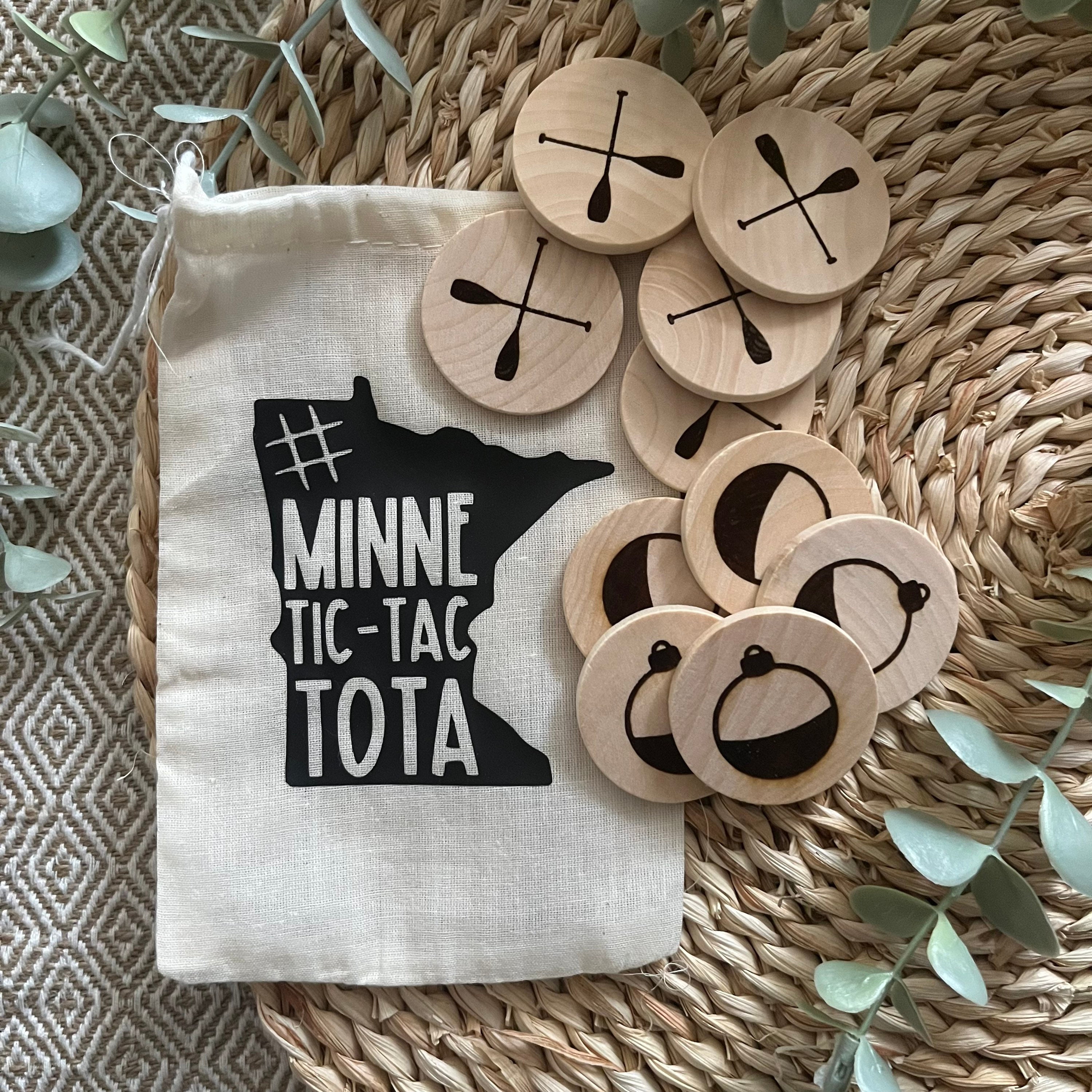 Minne-tic-tac-tota - Travel Tic Tac Toe Game - Minnesota Themed Game - Etsy