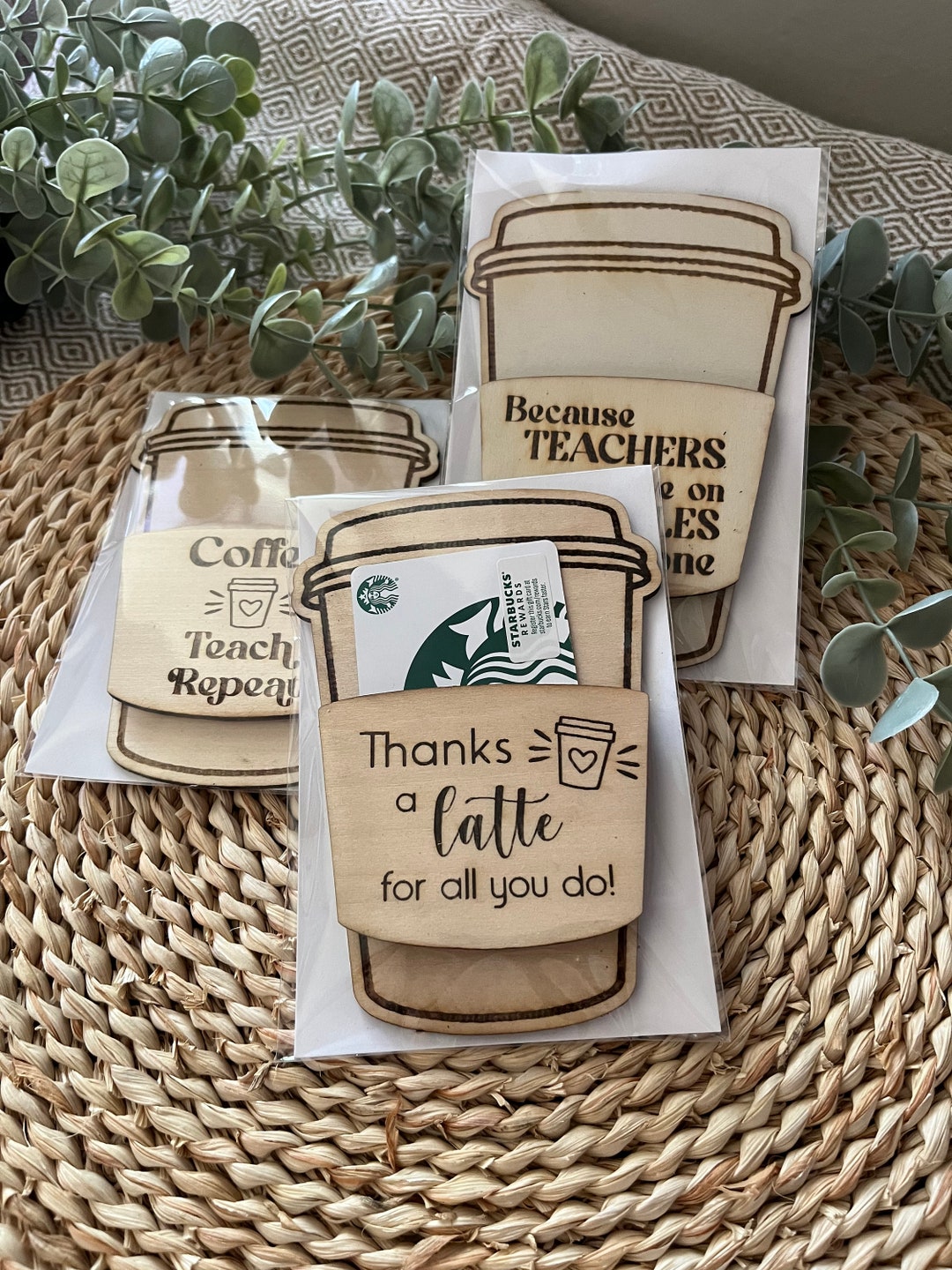 Teacher Coffee Cup Gift Card Holder - Etsy