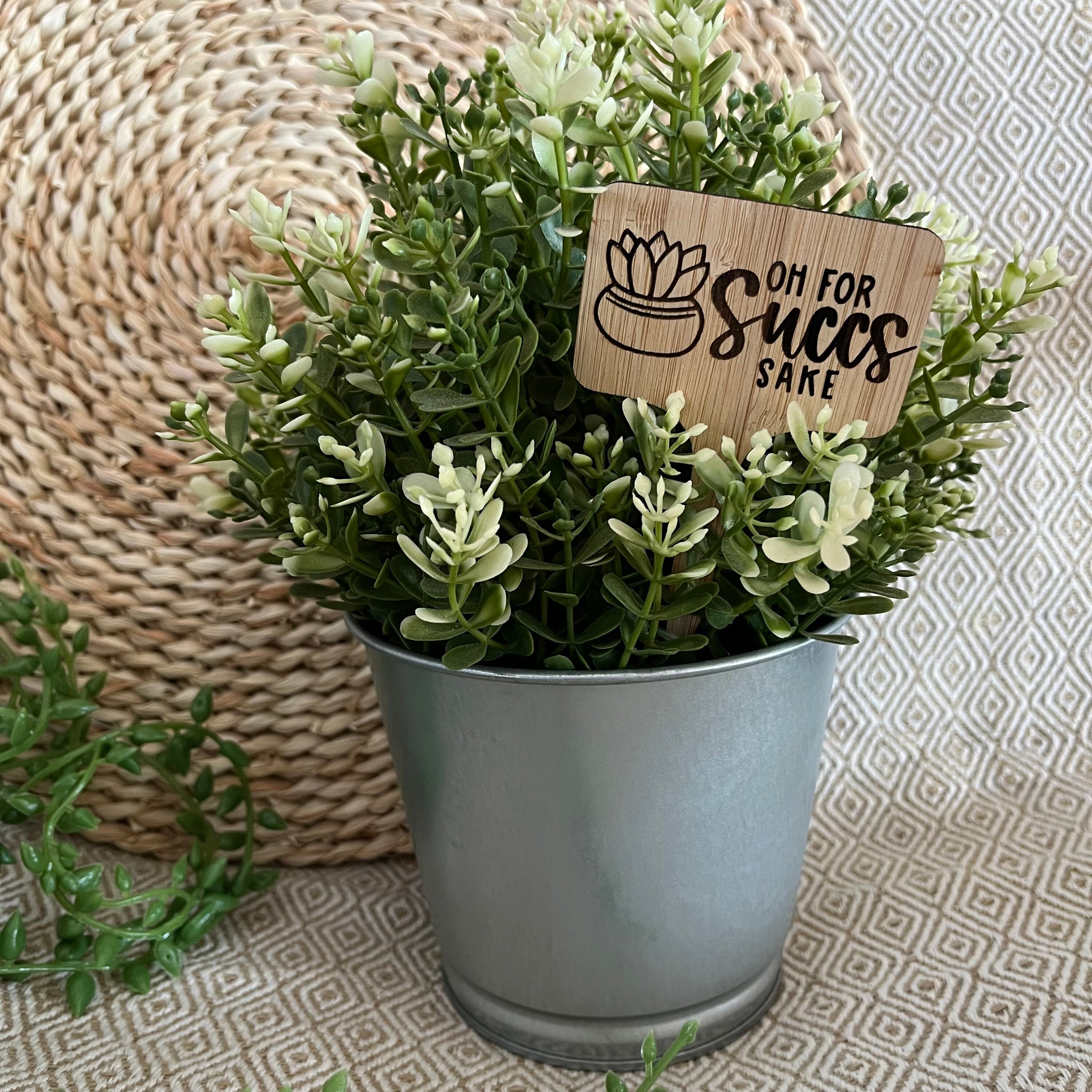 Wooden Engraved Plant Signs - Etsy