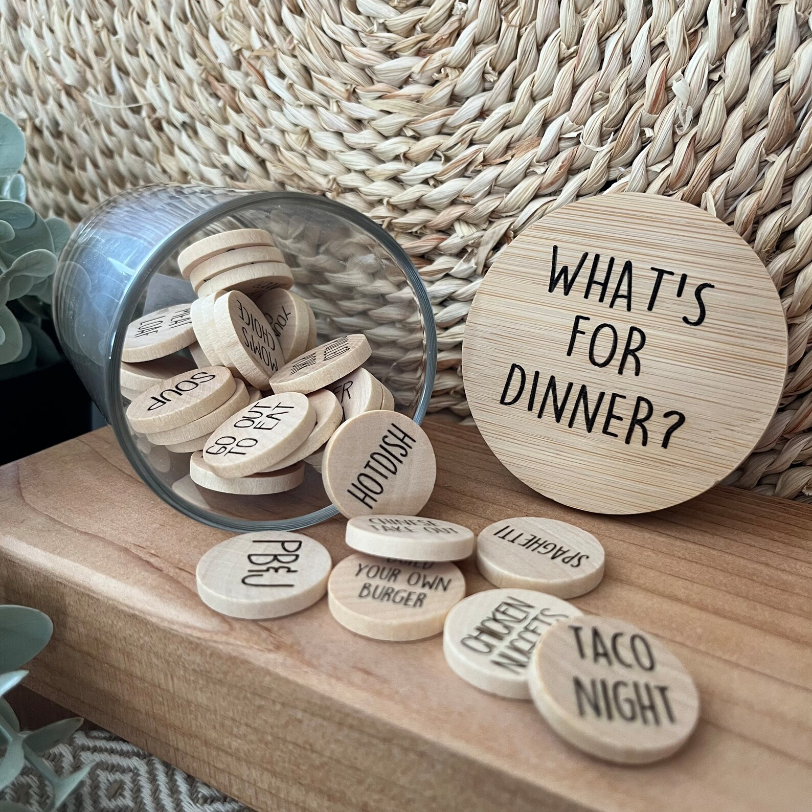 Glass Token Jars Im Bored Mama Needs Whats for Dinner - Etsy