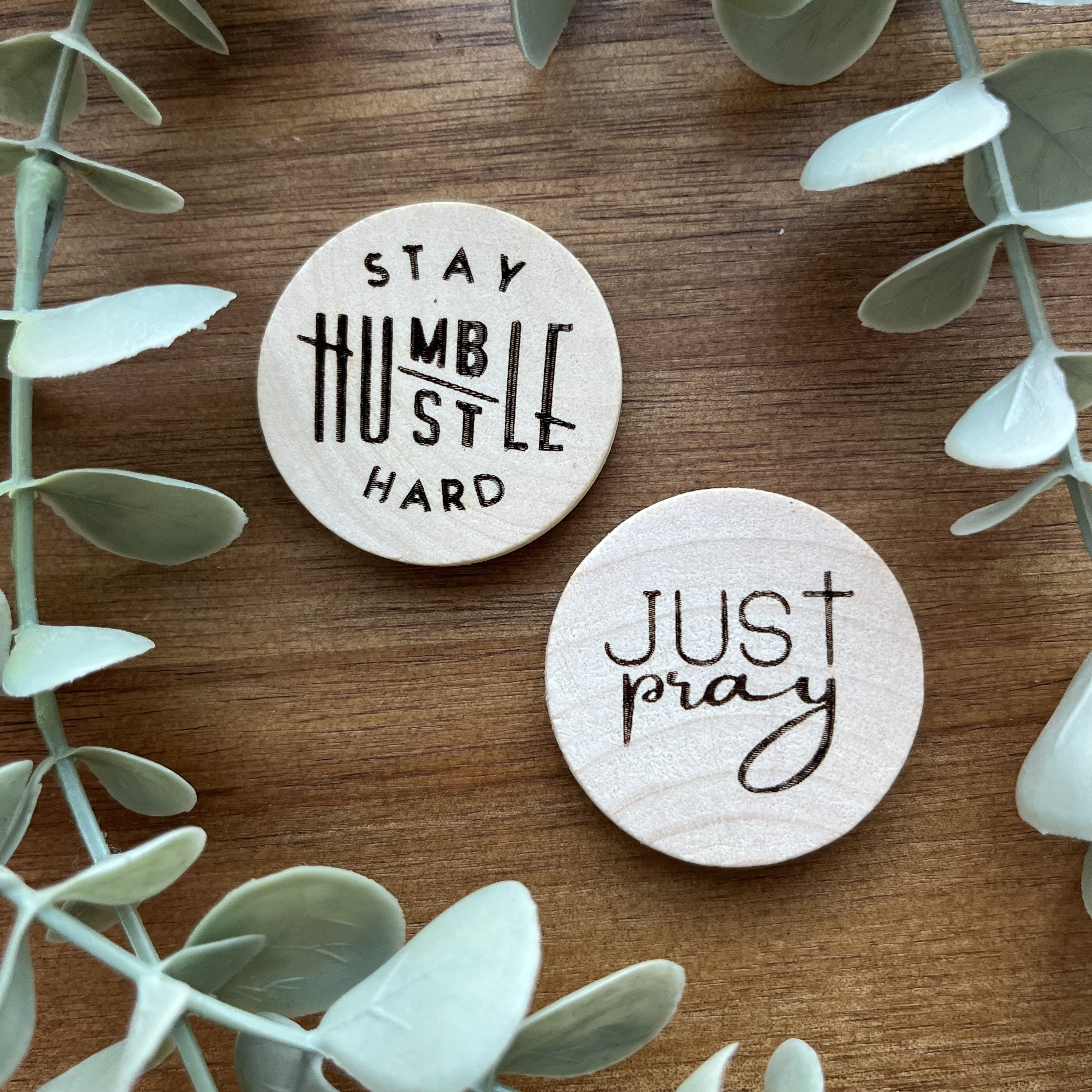 Circle Wooden Magnets - Custom Order or Select a Pre-made Design - Etsy