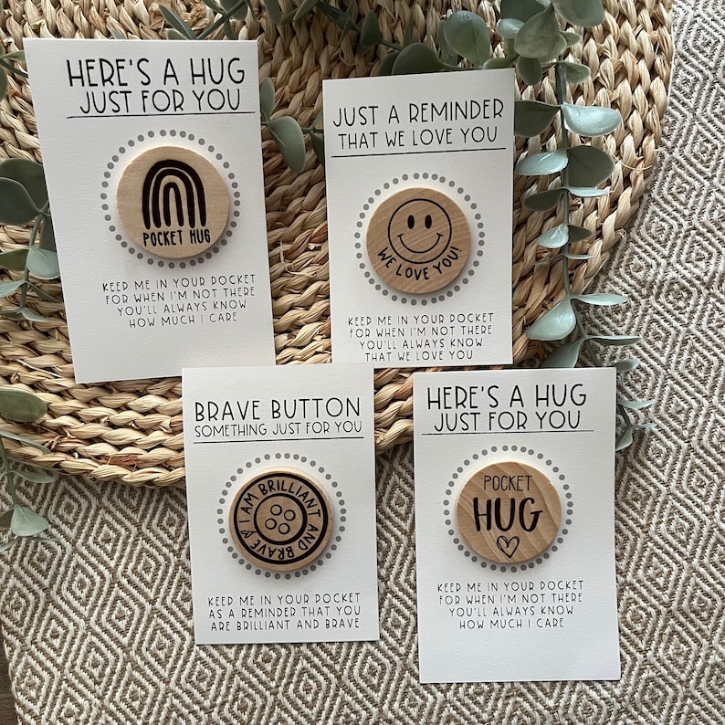 Pocket Hug Token: Personalized Wooden Love Token - Etsy
