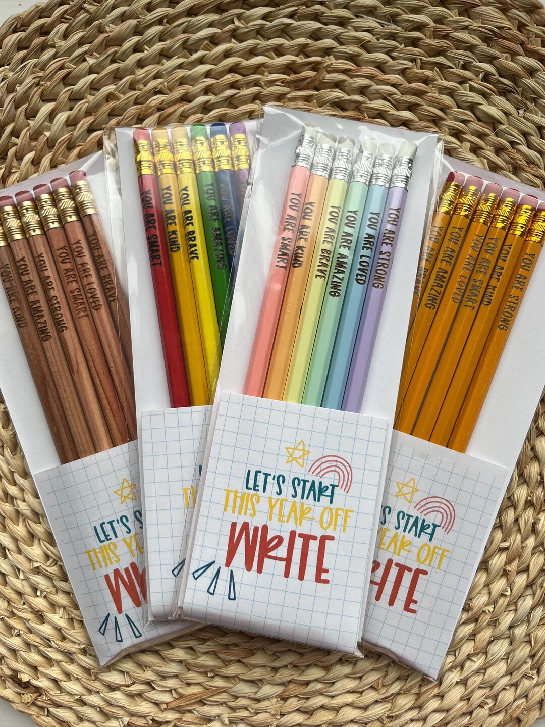Affirmation Pencils: Engraved Motivational Pencils, Back to School (6 ...