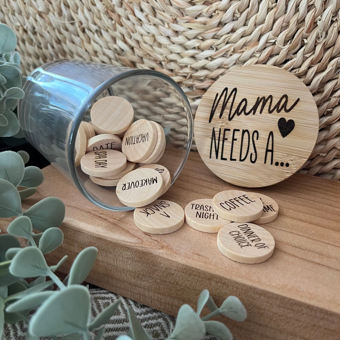 Glass Token Jars Im Bored Mama Needs Whats for Dinner - Etsy