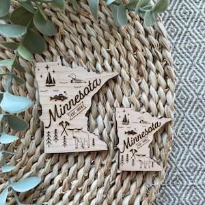 Minnesota Wooden Magnets - Custom Order or Select a Pre-made Design - Etsy