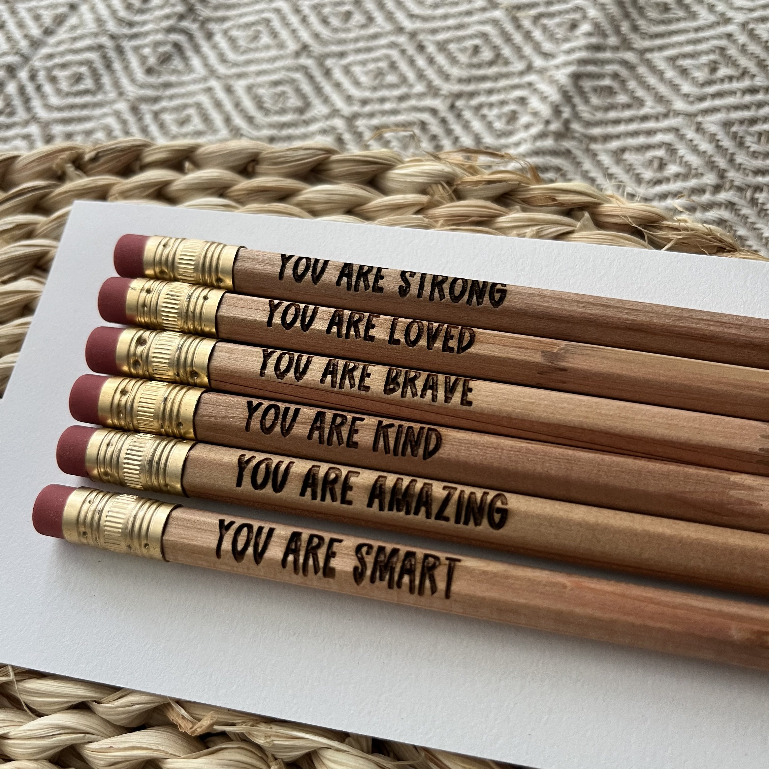 Engraved Pencils, Positive Affirmations Pencils, Back to School Pencils ...