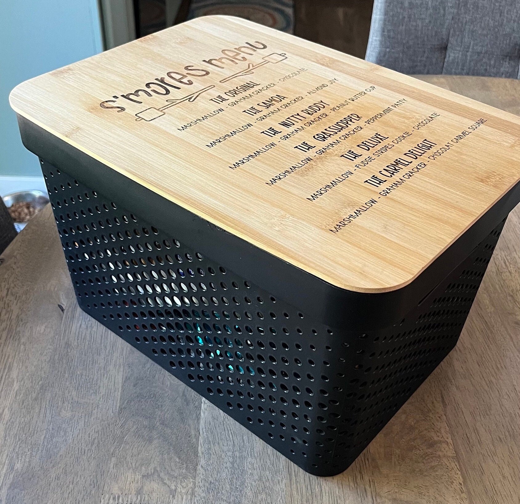 Smores Menu Box Smores Container Box Bonfire Snack Box Smores Menu ...