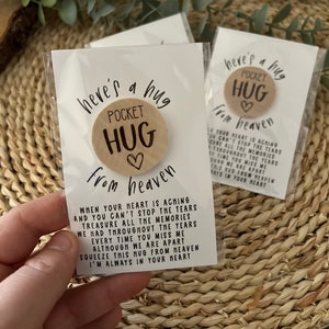 Pocket Hug From Heaven Wooden Engraved Token - Memorial Gift - Etsy