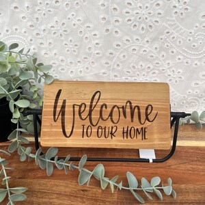 Rotating Welcome Sign - Wood Home Decor - Please Leave by 9 Sign ...