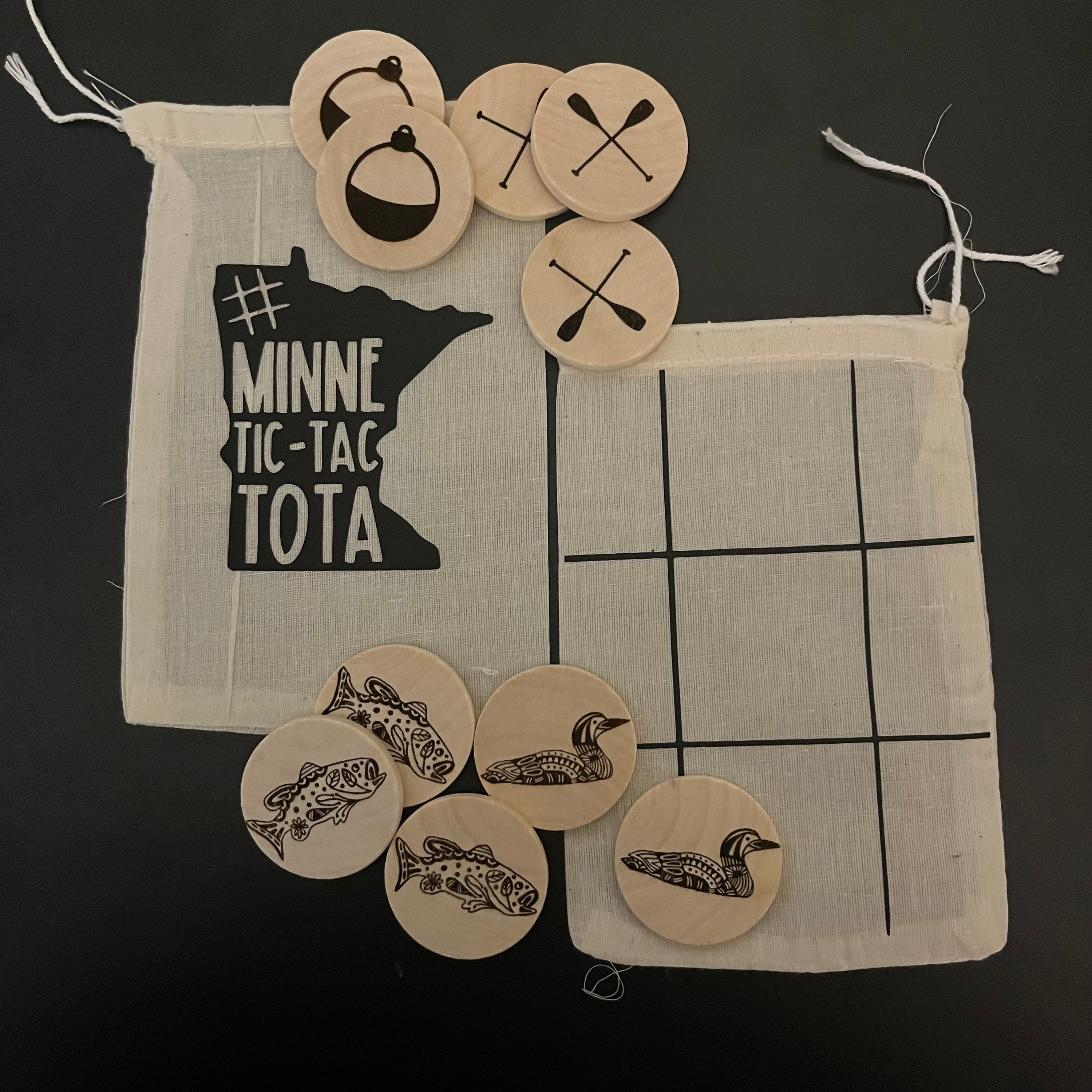 Minne-tic-tac-tota Travel Tic Tac Toe Game Minnesota Themed Game - Etsy