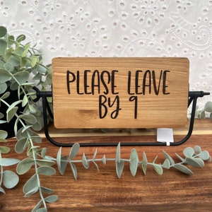 Rotating Welcome Sign - Wood Home Decor - Please Leave by 9 Sign ...