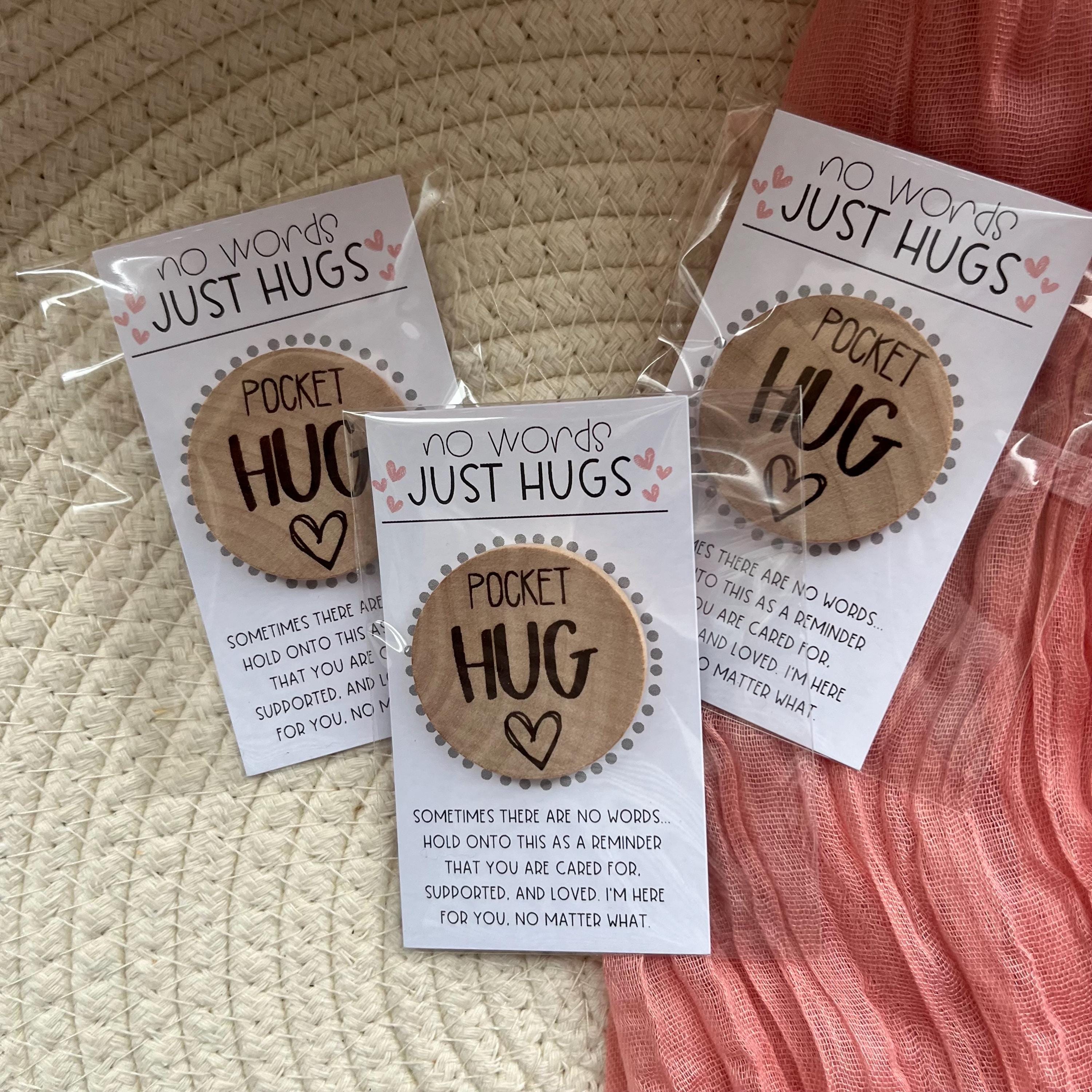 No Words Just Hugs - Pocket Hug - Optional Personalization - Wood ...