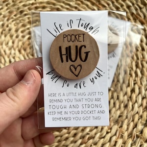 Pocket Hug - Life is Tough but so Are You! - Optional Personalization ...