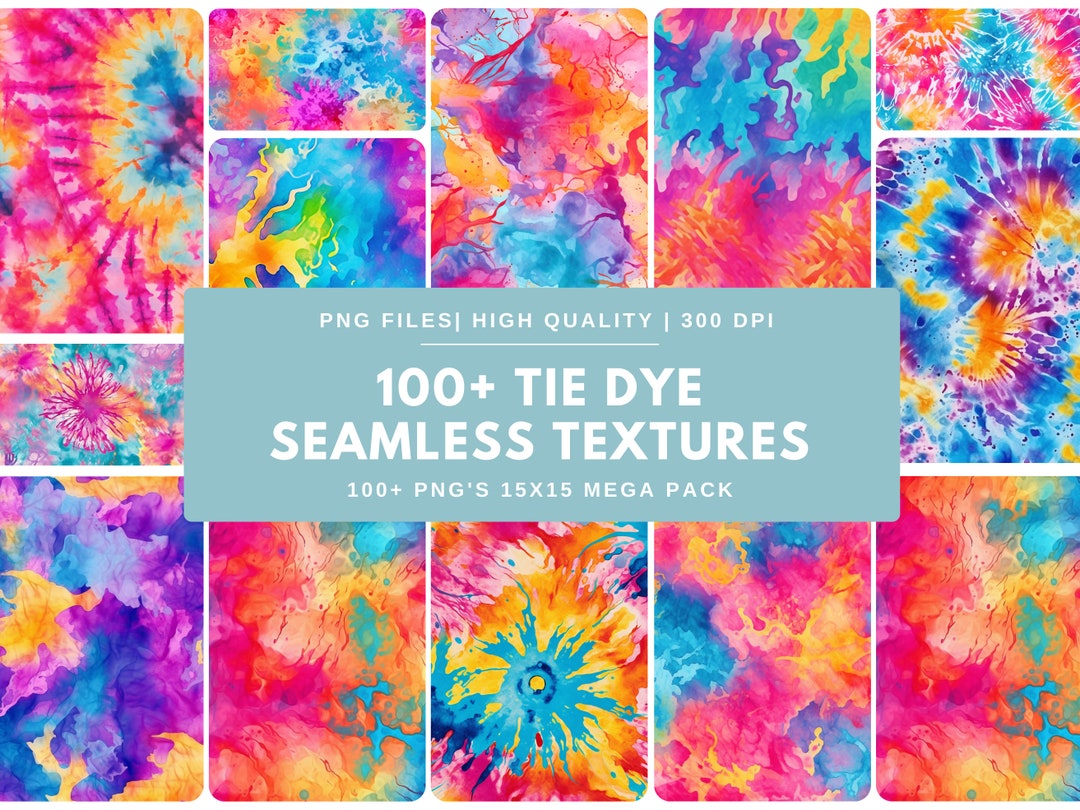 100 Tie Dye Rainbow Seamless Texture Patterns 105 High Quality ...