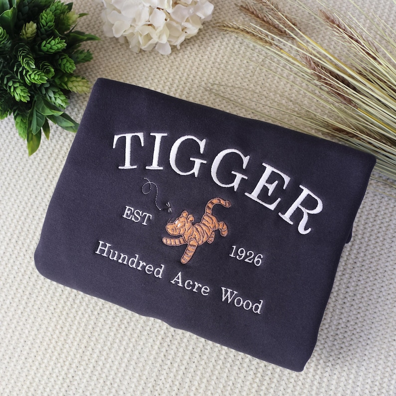 Embroidered Winnie the Pooh Heavyweight Crewneck | Pooh, Piglet, Tigger ...