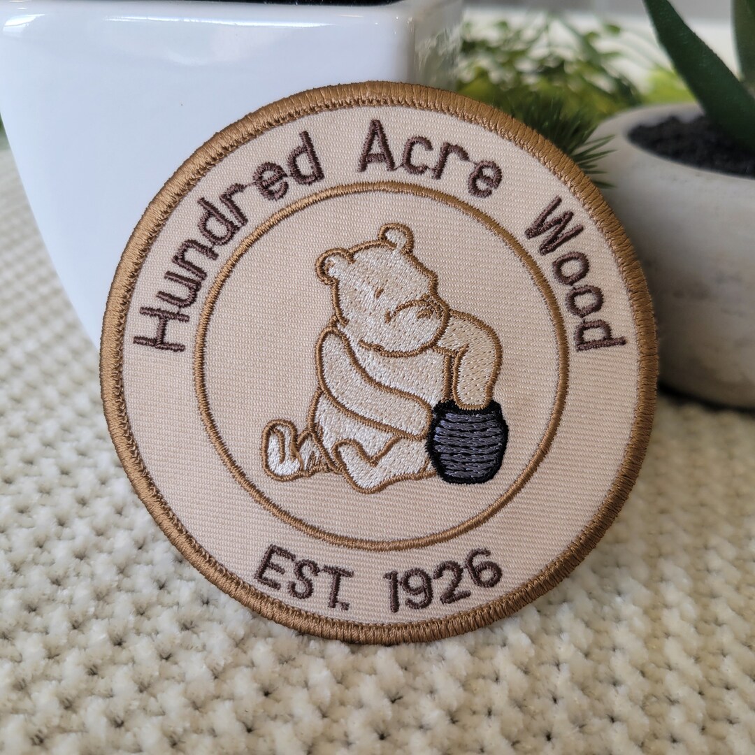 Hand Made Winnie the Pooh With Honey Iron on Embroidery Patch 3.5x3.5 ...