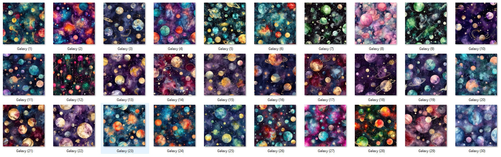Galaxy Seamless Textures Wallpaper Pack of 30 Png's - Etsy