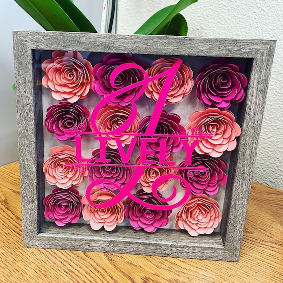 Floral Shadow Box Family Shadow Box Flowers Shadow Box | Etsy