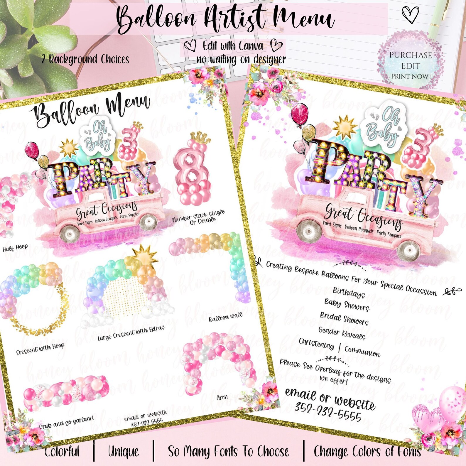 Party Planner Business Card Template, Event Planner Business Card ...