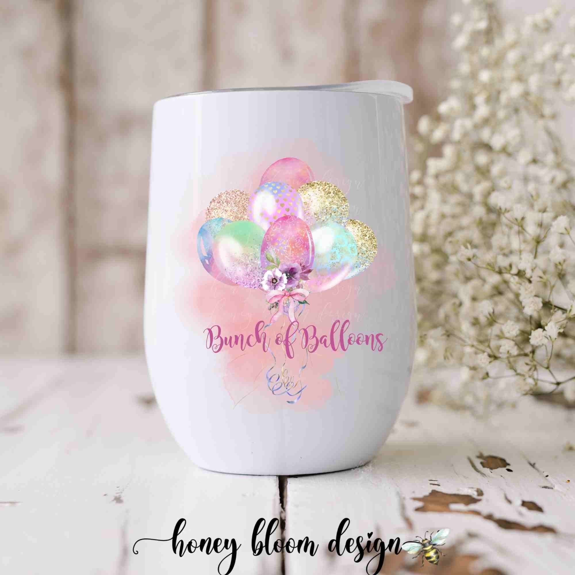 Balloon Logo Pink Blue Balloons Logo Perfect for Party | Etsy