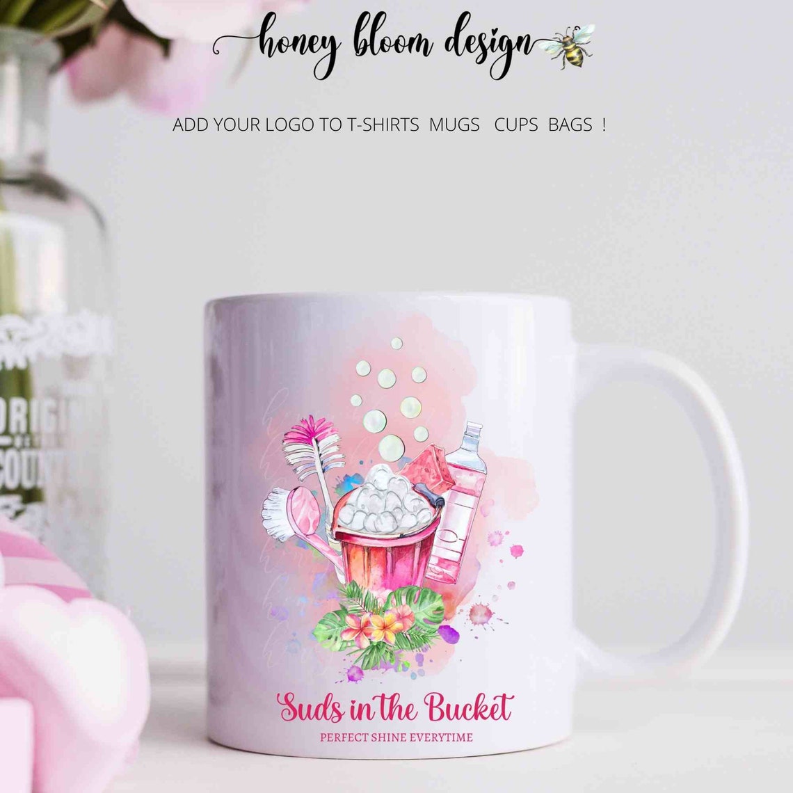 Pink Cleaning Logo Cleaning Supplies Logo Colorful Cleaning - Etsy