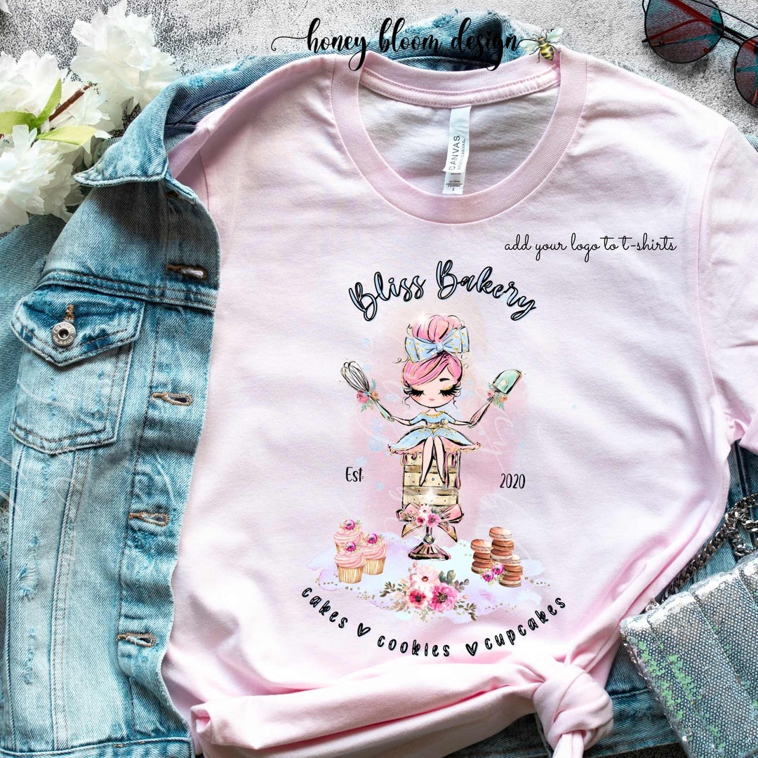 Adorable Custom Bakery Logo, Cake Cupcakes Cookies Logo, Floral Bakery ...