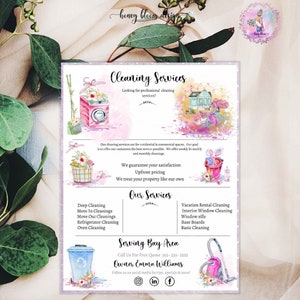 Vacuum Cleaning Flyer , Cleaning Supplies Info Flyer , Colorful ...