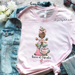 Dark Skin Cutie Bakery Logo,pink Dress Baker With Crown, Bakery ...