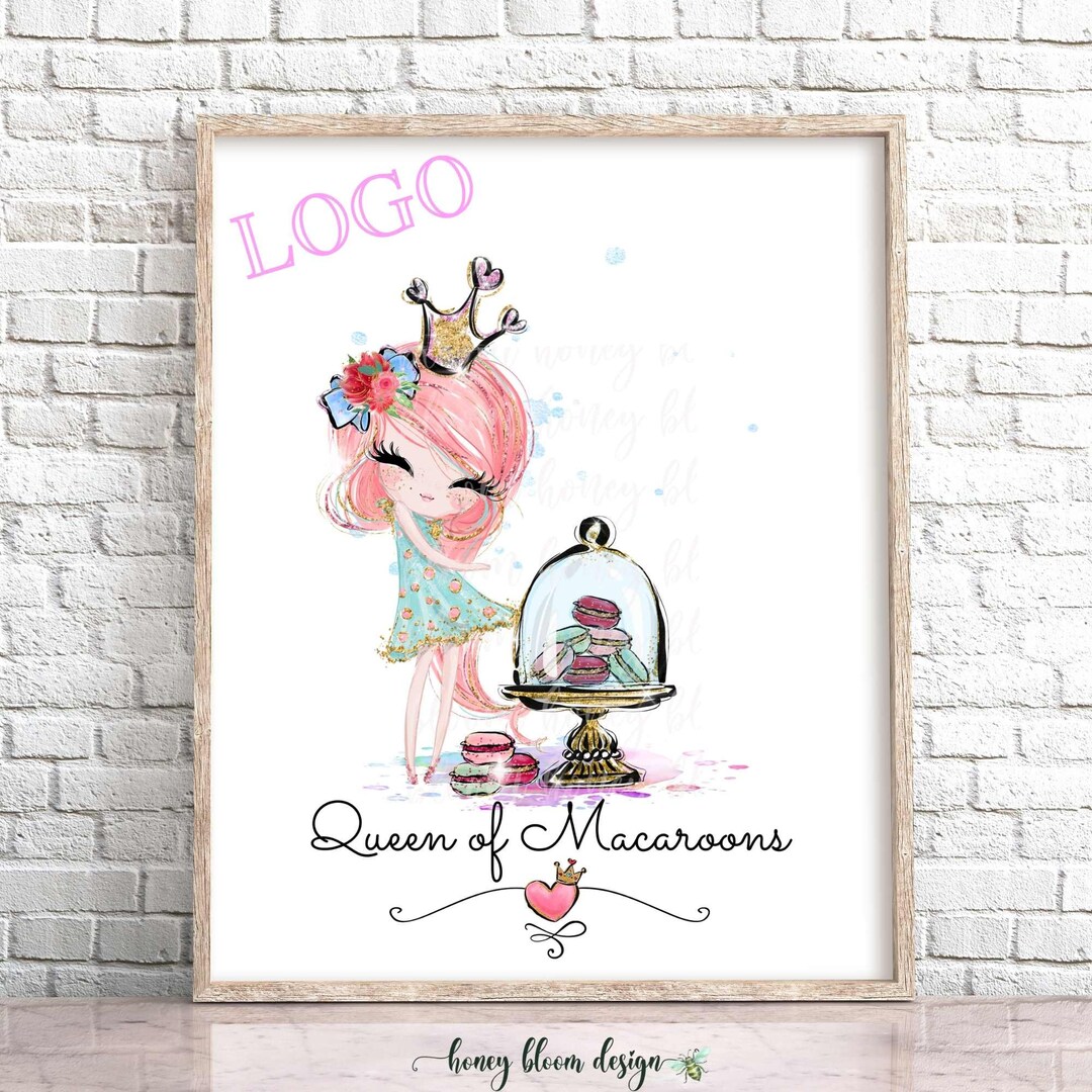 Macaroon Bakery Logo, Bakery Branding Business, Custom Macaroons Logo ...