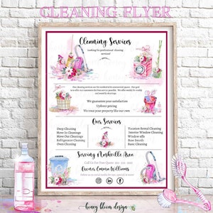 Vacuum Cleaning Flyer , Cleaning Supplies Info Flyer , Colorful ...