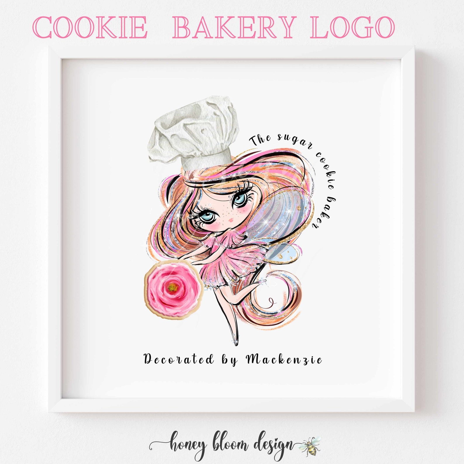 Cookie Bakery Logo Frosted Cookies Logo Catering Cookie - Etsy