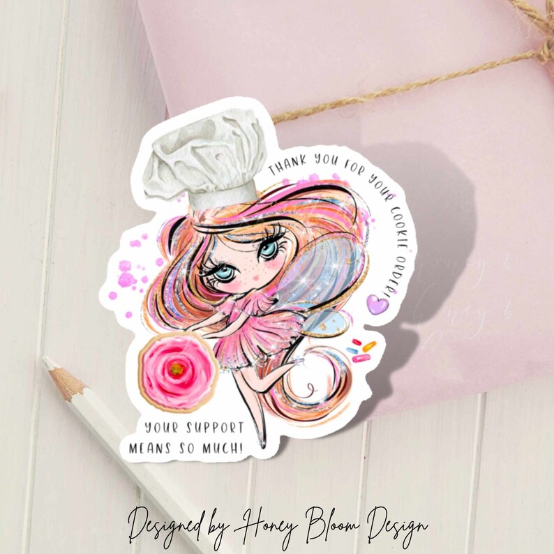 Bakery Thank You for Your Cookie Order Sticker Instant - Etsy