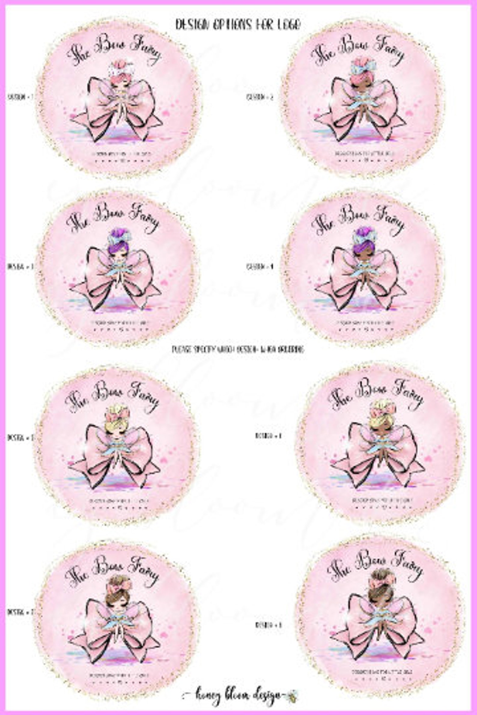 Handmade Bows Thank You Card | Pink Hair Cutie on Bow Card | Bows Hair ...