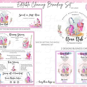Colorful Cleaning Info Flyer | Pink Vacuum Bucket With Cleaning Tools ...