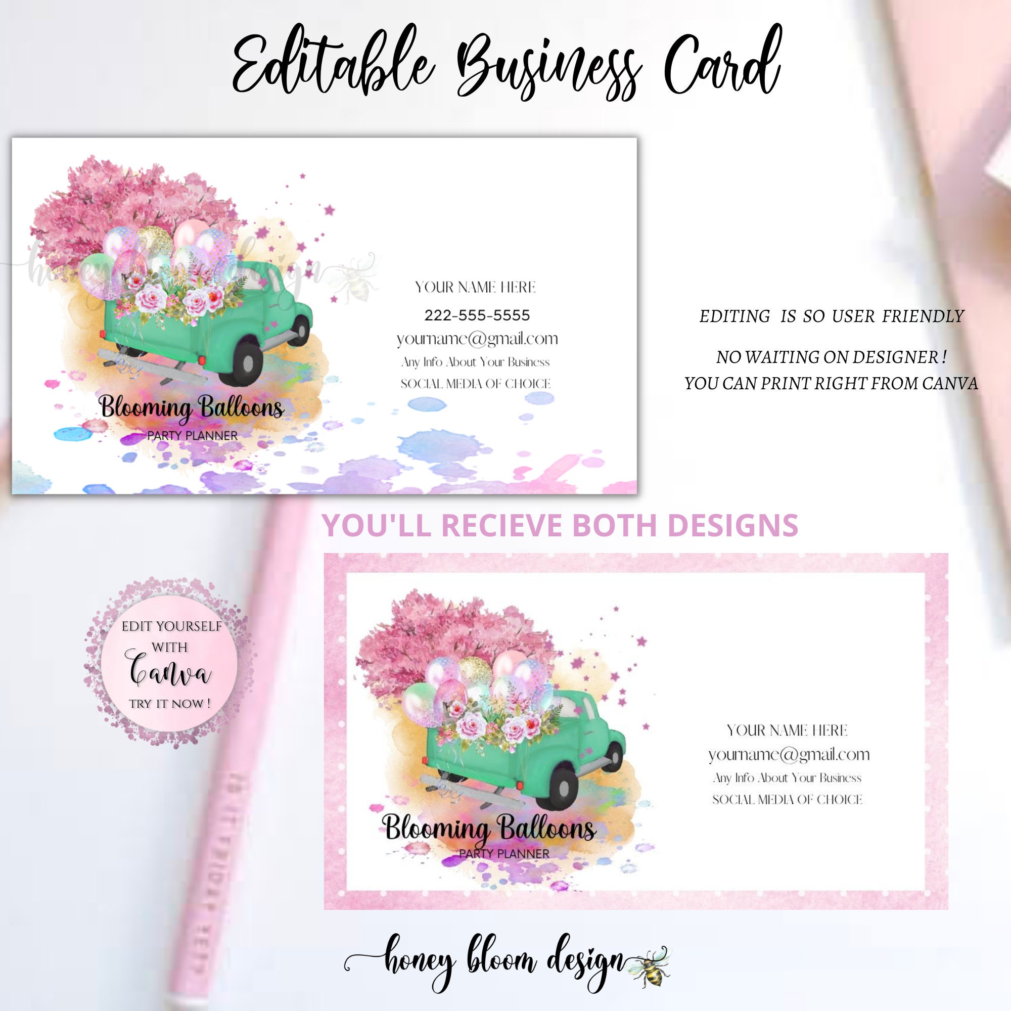 Party Planner Business Card Template Event Planner Business - Etsy