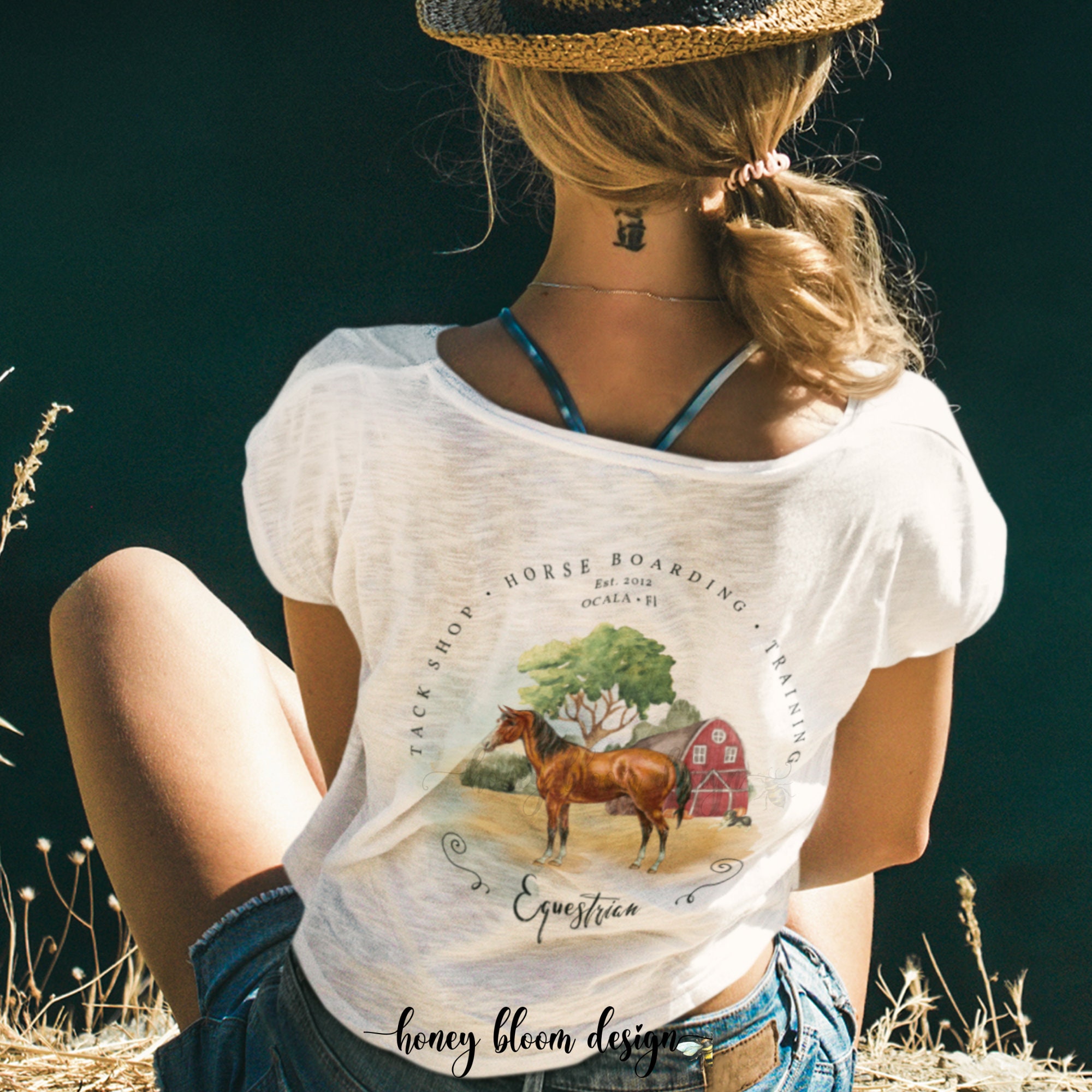 Horse Equestrian Logo Red Barn Horse Logo Riding Lessons - Etsy